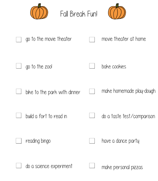 Fall Break Fun! – Homestead Creations